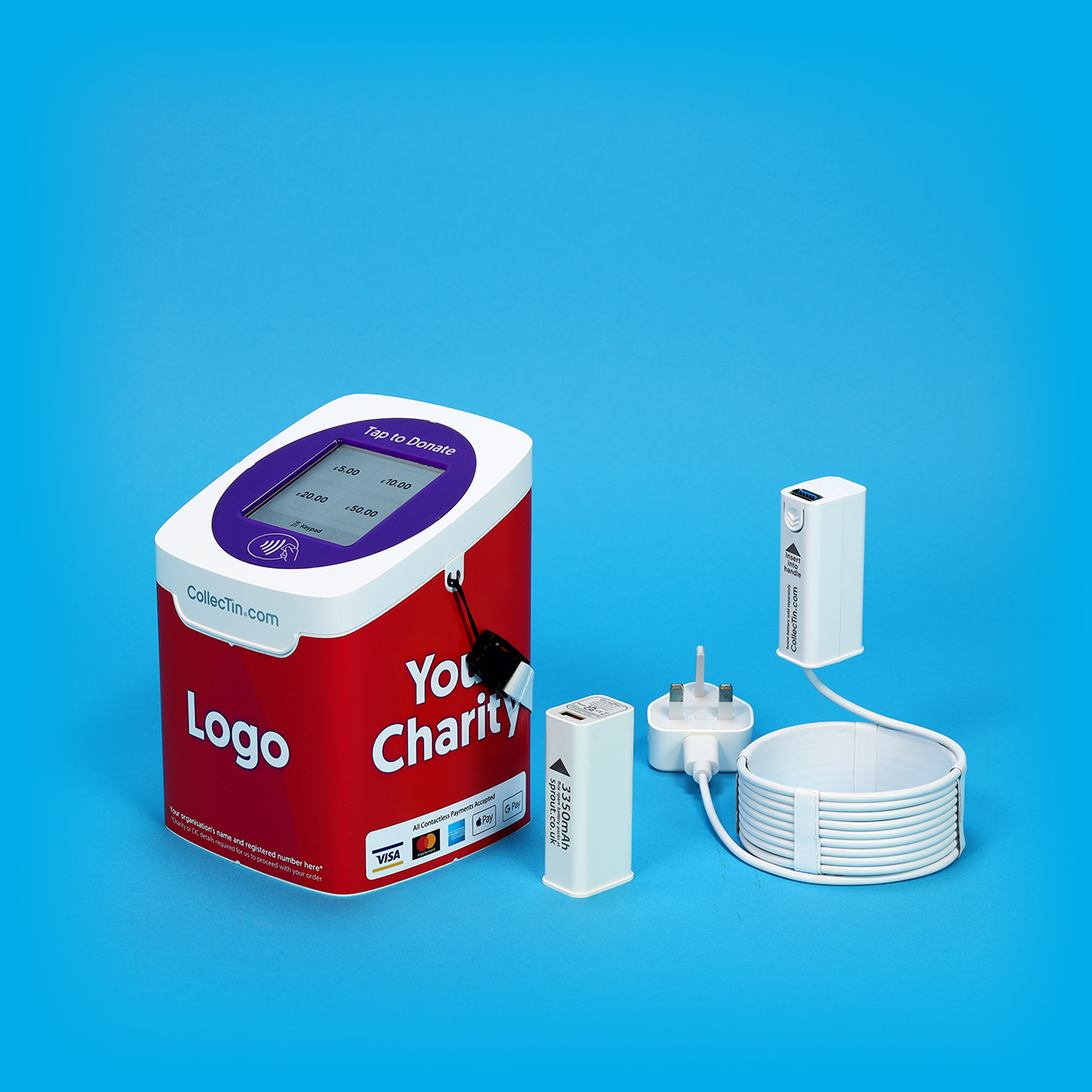 CollecTin Solo with SumUp Reader for UK VAT Applicable Uses